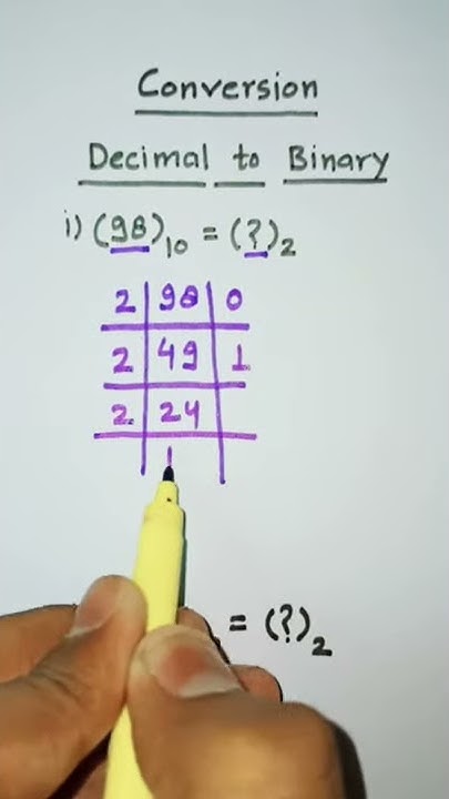 Decimal to binary conversion ( Hindi ) 😯 - YouTube