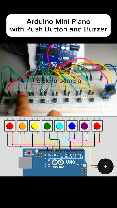 Mini Piano Arduino dengan Push Button dan Buzzer #arduinoproject - YouTube