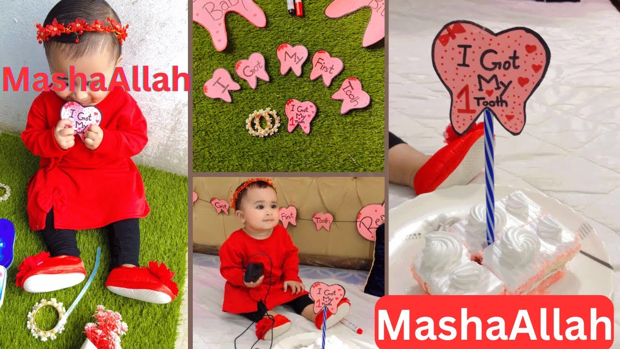 Ushna’s 1st tooth celebration 🦷 | first tooth baby photoshoot ideas ...