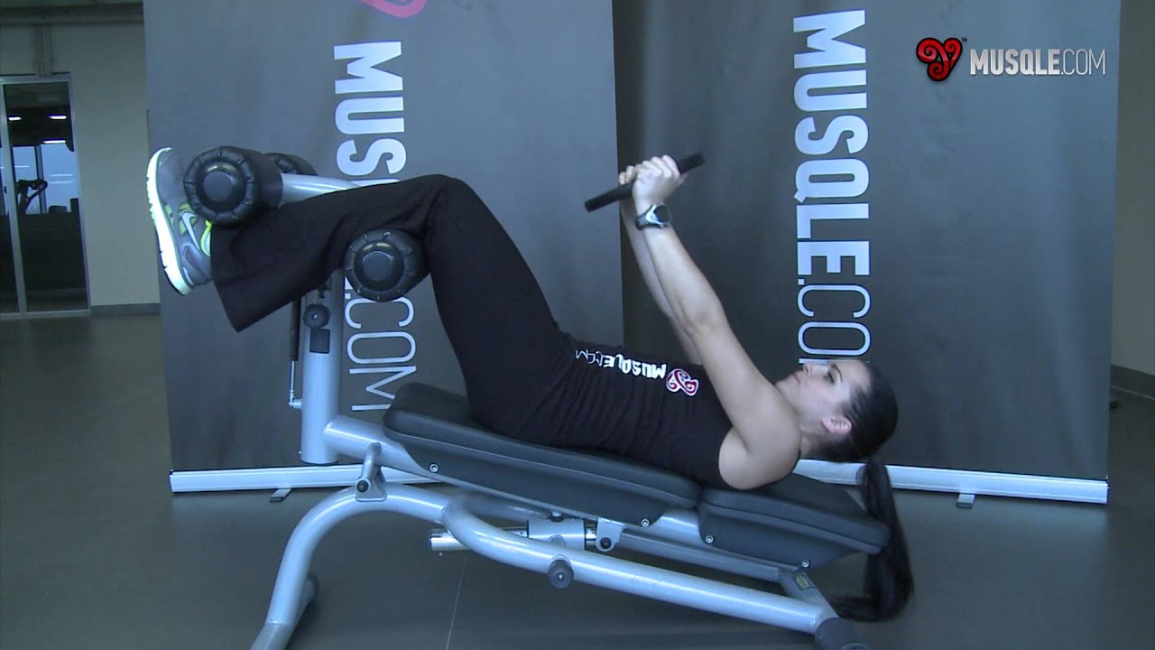 Decline Crunch with Plate - YouTube