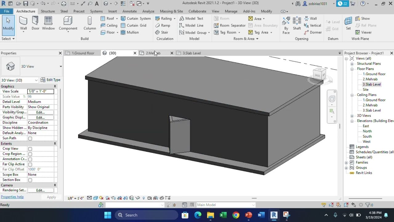 REVIT ARCHITECHTURE For Beginners #Modeling a Small Mosque in REVIT ...