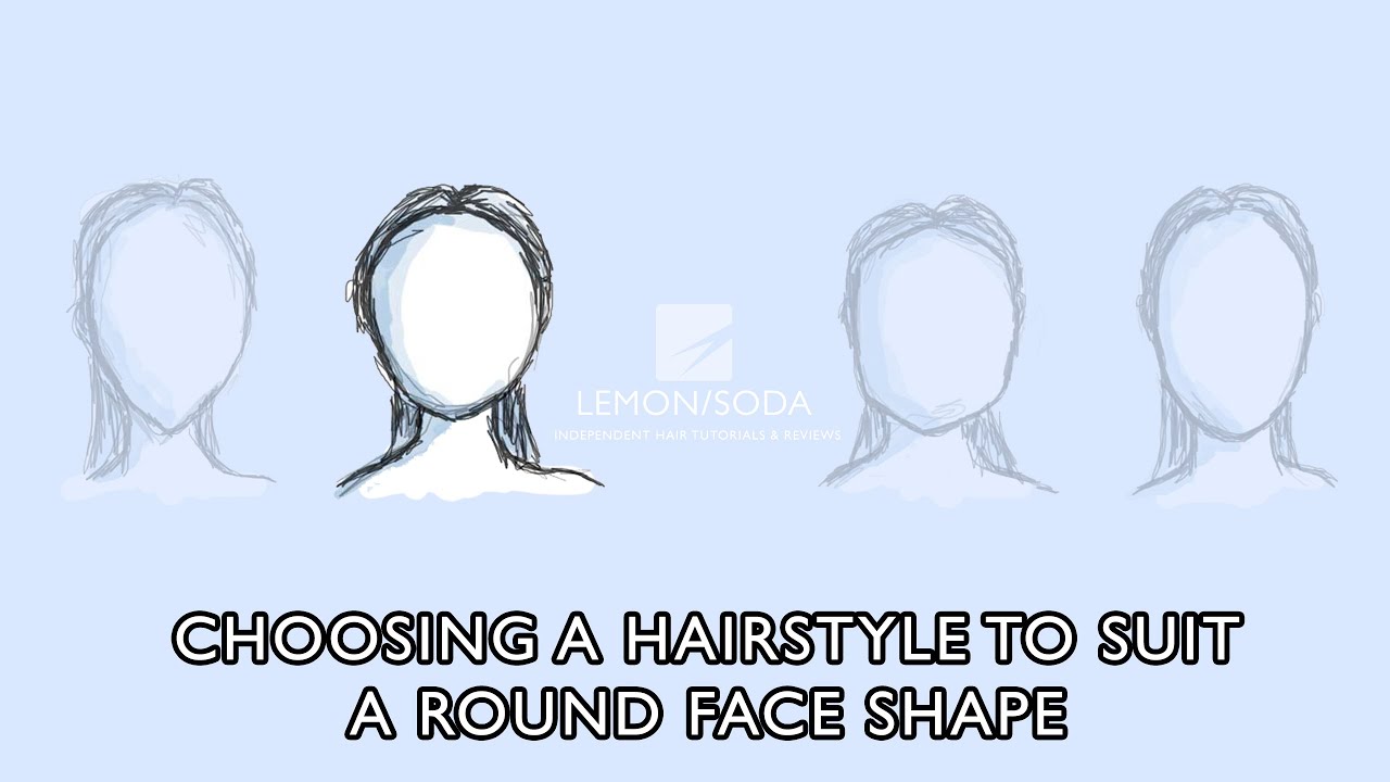 Choosing a hair style to suit a round face shape - YouTube
