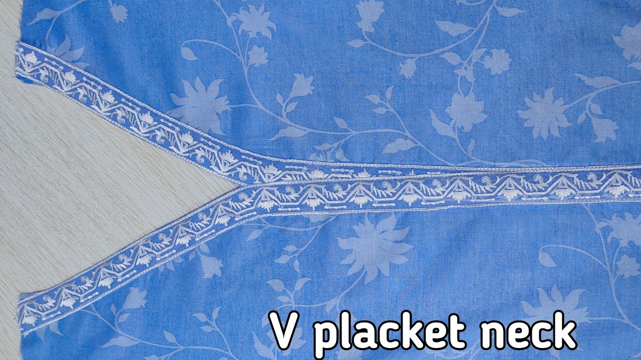 V placket neck Design summer Eid special easy cutting nd stitching ...