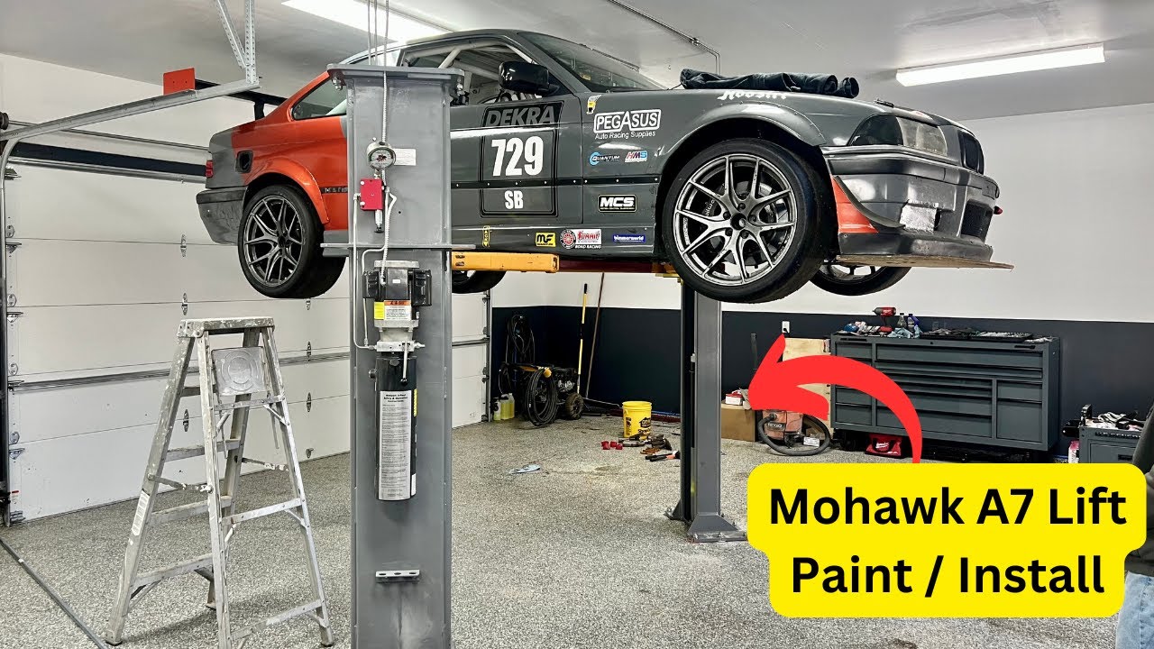 Panting and Installing Mohawk A7 Two Post Lift - YouTube