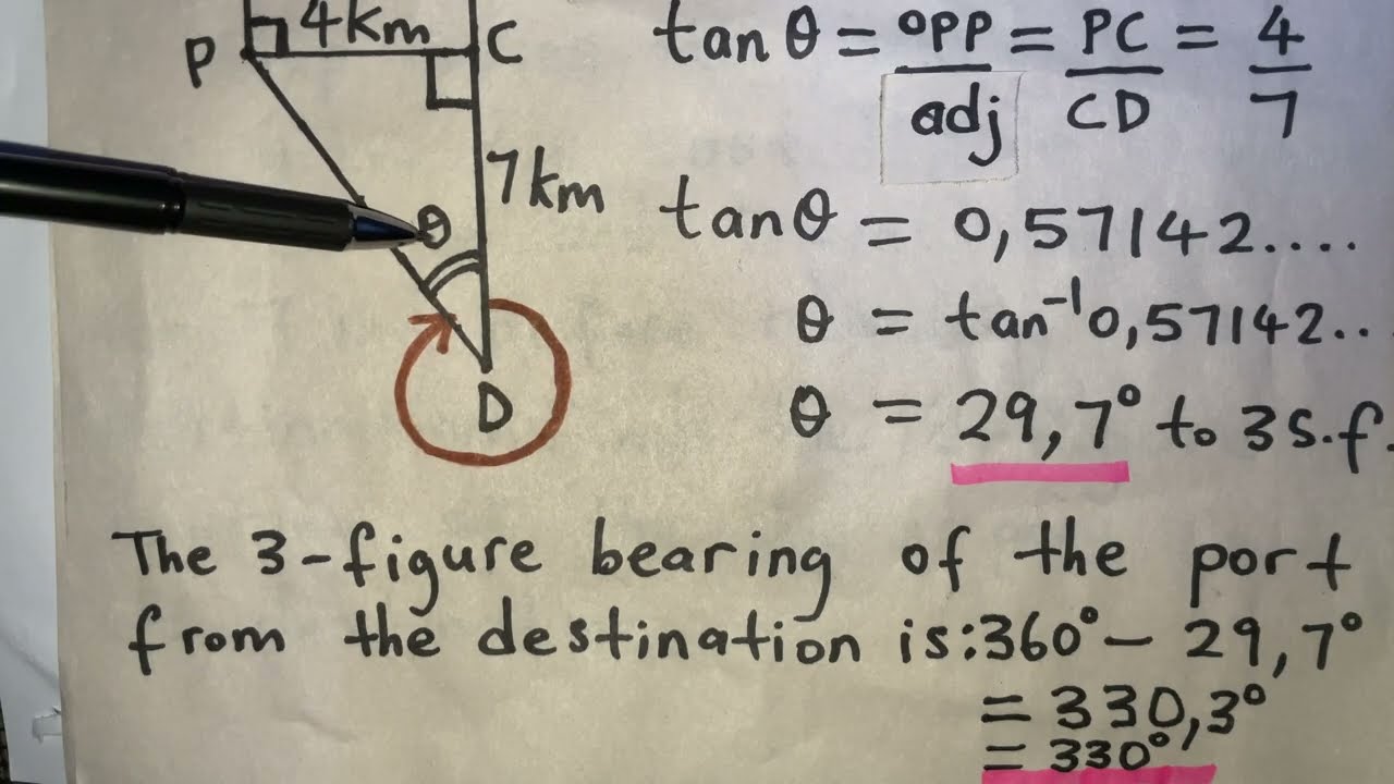 Trigonometry and Bearing | Solving Word Problems - YouTube