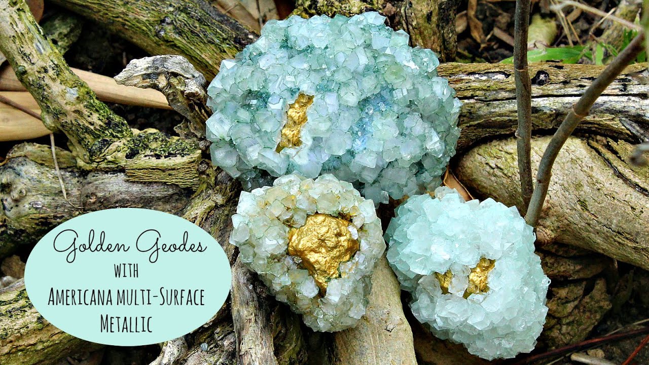 DIY Golden Geodes | DecoArt® - YouTube