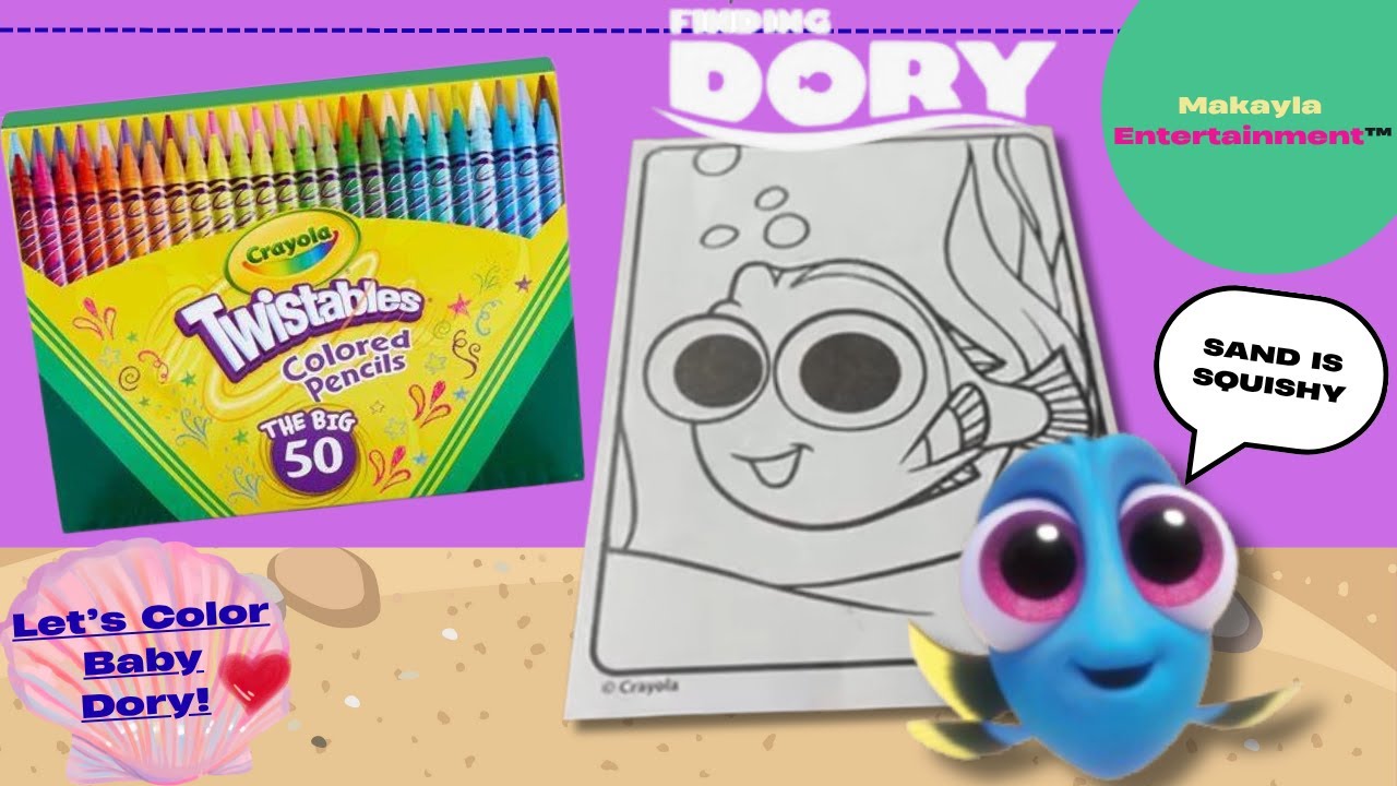 Coloring Baby Dory Mini Coloring Page | Makayla Entertainment - YouTube