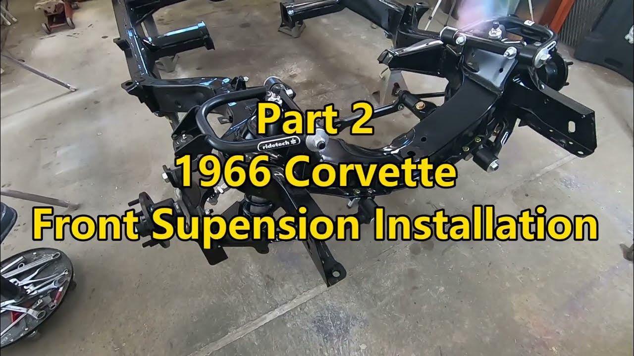 1966 C2 Corvette Front Suspension Installation, Borgeson, Wilwood ...