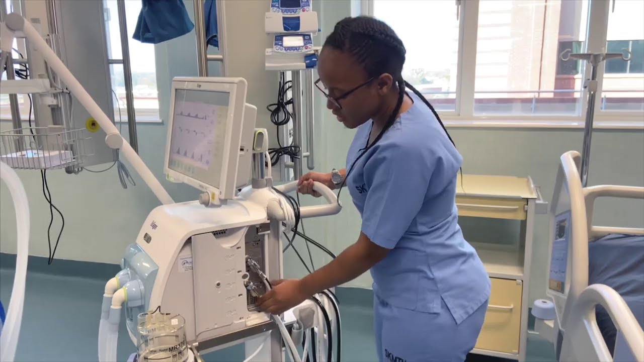 Botswana SKM teaching Hospital : How a Ventilator is Used - YouTube