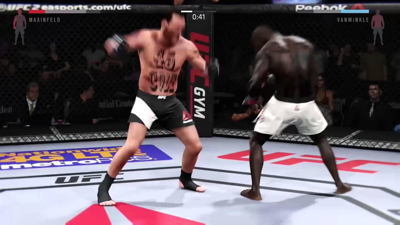 EA UFC 2 Beautiful Side Step Counter to Sliding Side Kick Spammer - YouTube