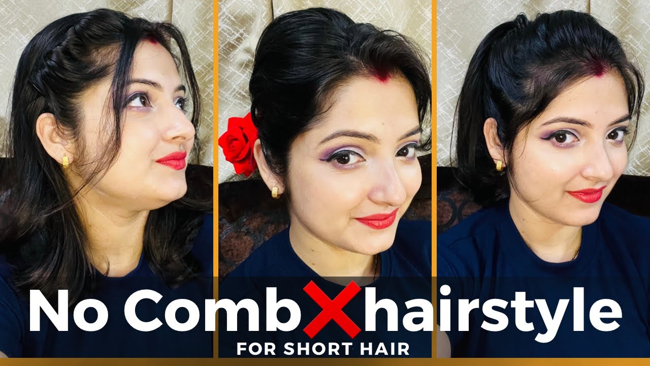 No ‘COMB’ Hairstyles..😱😱😱..4 type of Short hair Hairstyle 🤩 #vlog # ...
