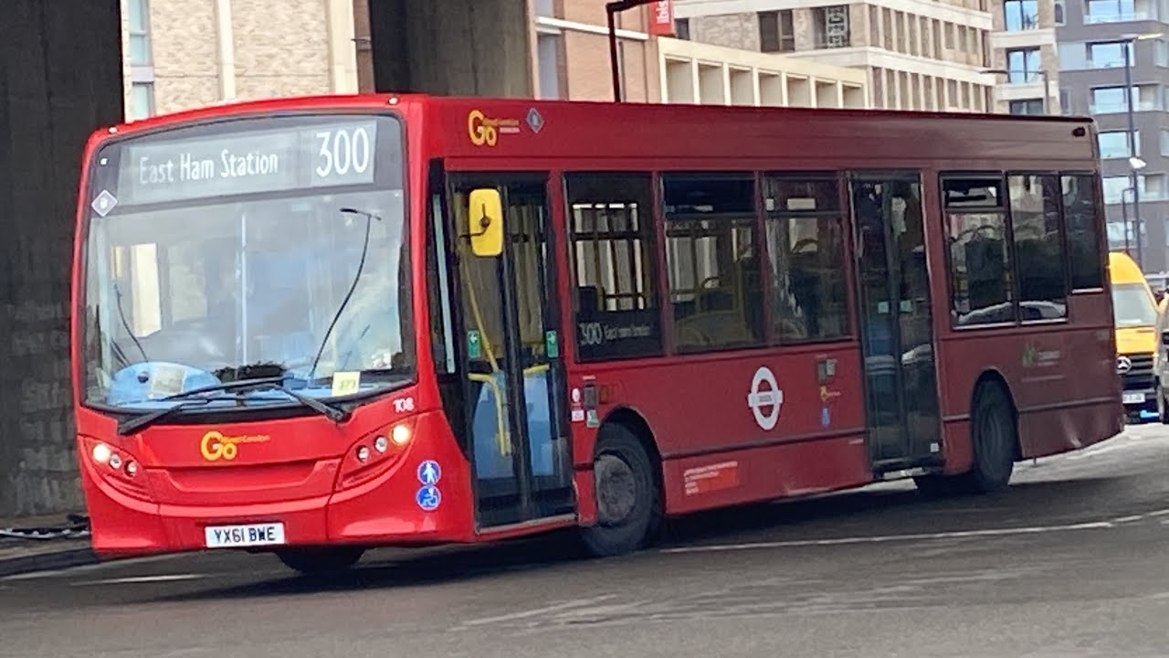 ADL Enviro200 Go Ahead London SE108 YX61BWE Route 300 East Ham Station ...