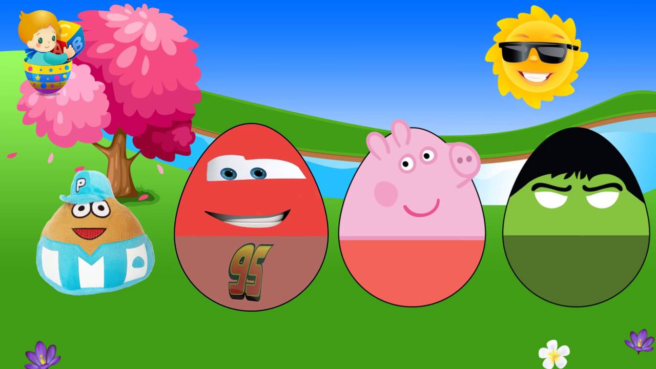 NEW Surprise Eggs For children Peppa Pig Pou - YouTube