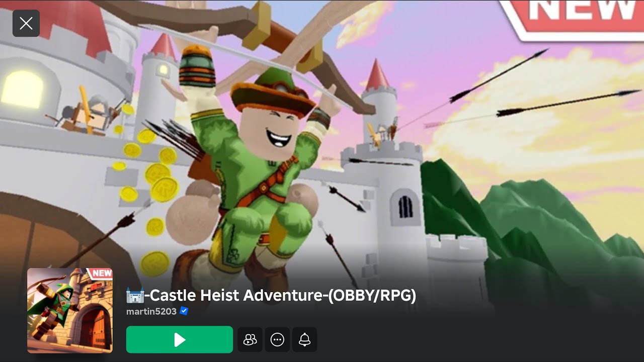 🏰-Castle Heist Adventure- OBBY/RPG) Roblox game play,this one wants ...