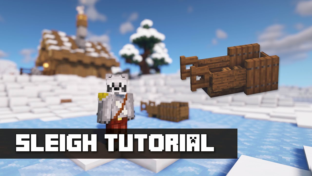 Minecraft | Simple Minecraft Sleigh Tutorial - YouTube