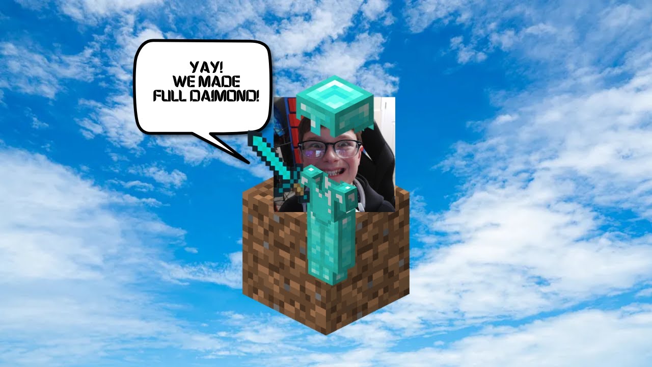 We made full diamond! (Minecraft Skyblock Oneblock - YouTube