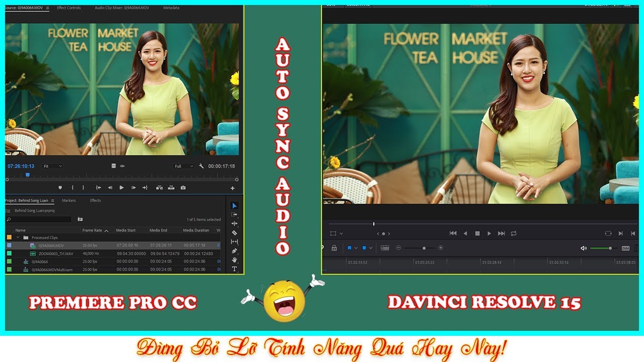 [Davinci Resolve] Bài 02: Auto Syn Audio with Premiere Pro CC & Davinci ...