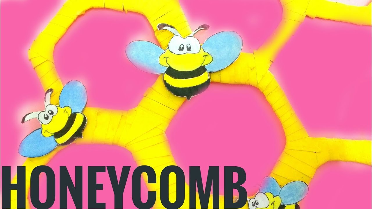 DIY Honeycomb wall decor 🐝 🍯 cute photo collage frame! - YouTube