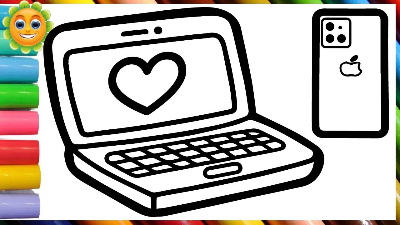 Phone and Laptob Drawing,Painting and Coloring for Kids & Toddlers ...