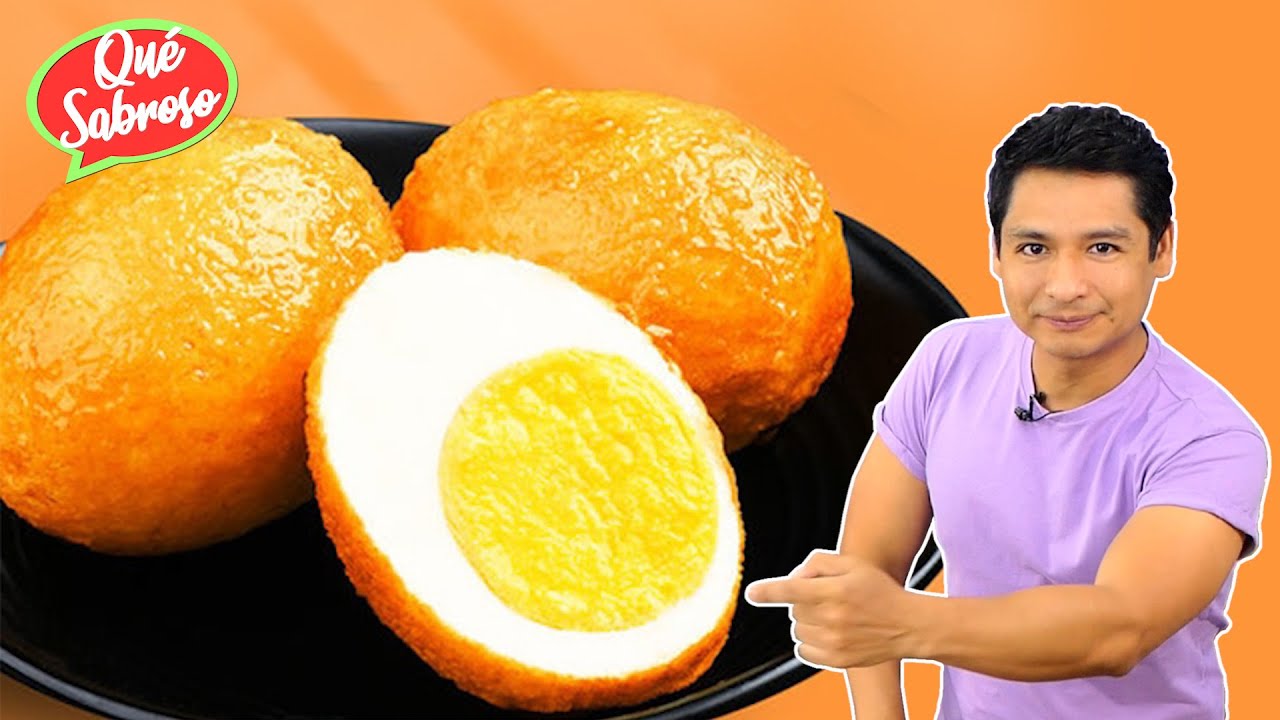 Toma los Huevos duros y fríelos 🥚🍳 Huevos Piel de Tigre, una receta ...