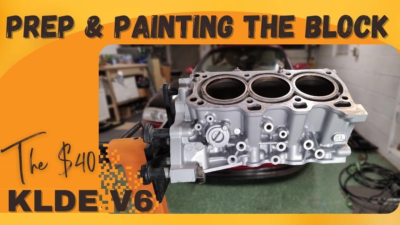 Prep & Painting the Engine Block for the $40 KLDE - YouTube