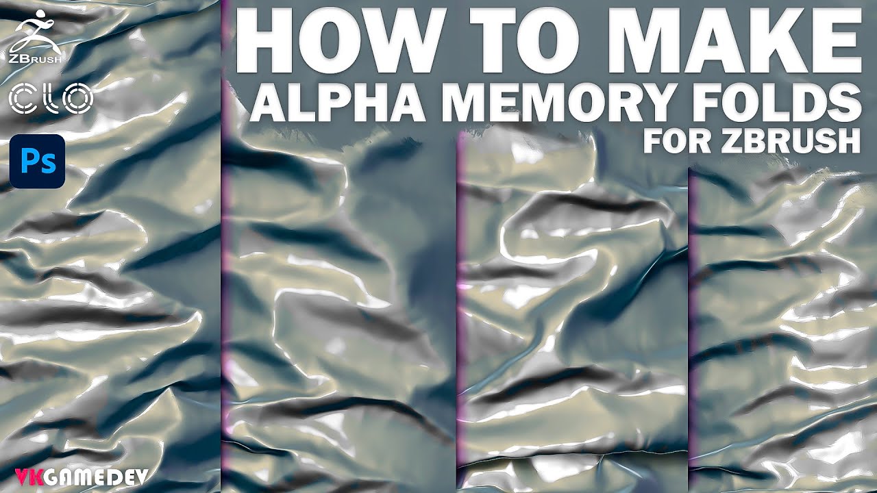 Tutorial - How to make alpha memory folds for ZBrush Tutorial CLO3D ...