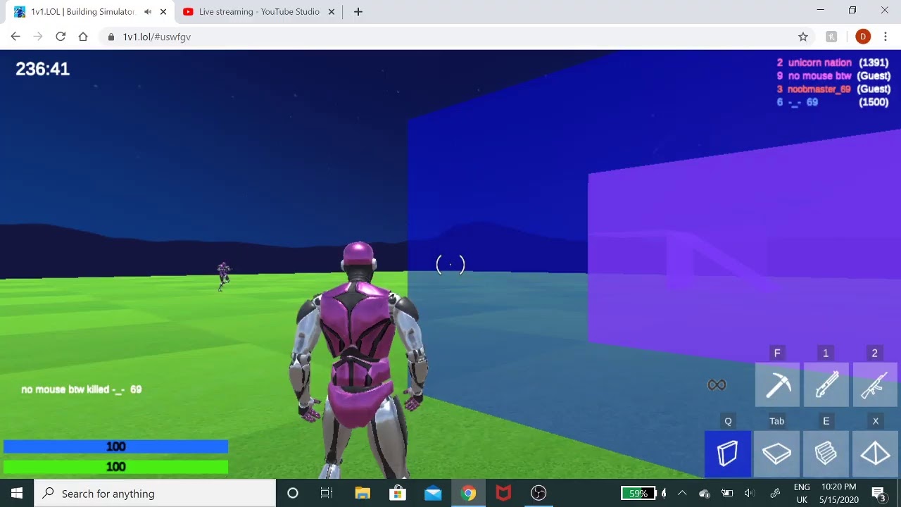 Sub for sub 1v1 lol live stream - YouTube