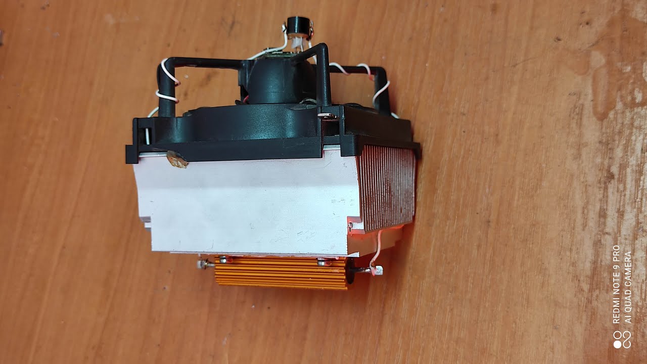 100W dummy load with fan cooling ,powered from itself - YouTube