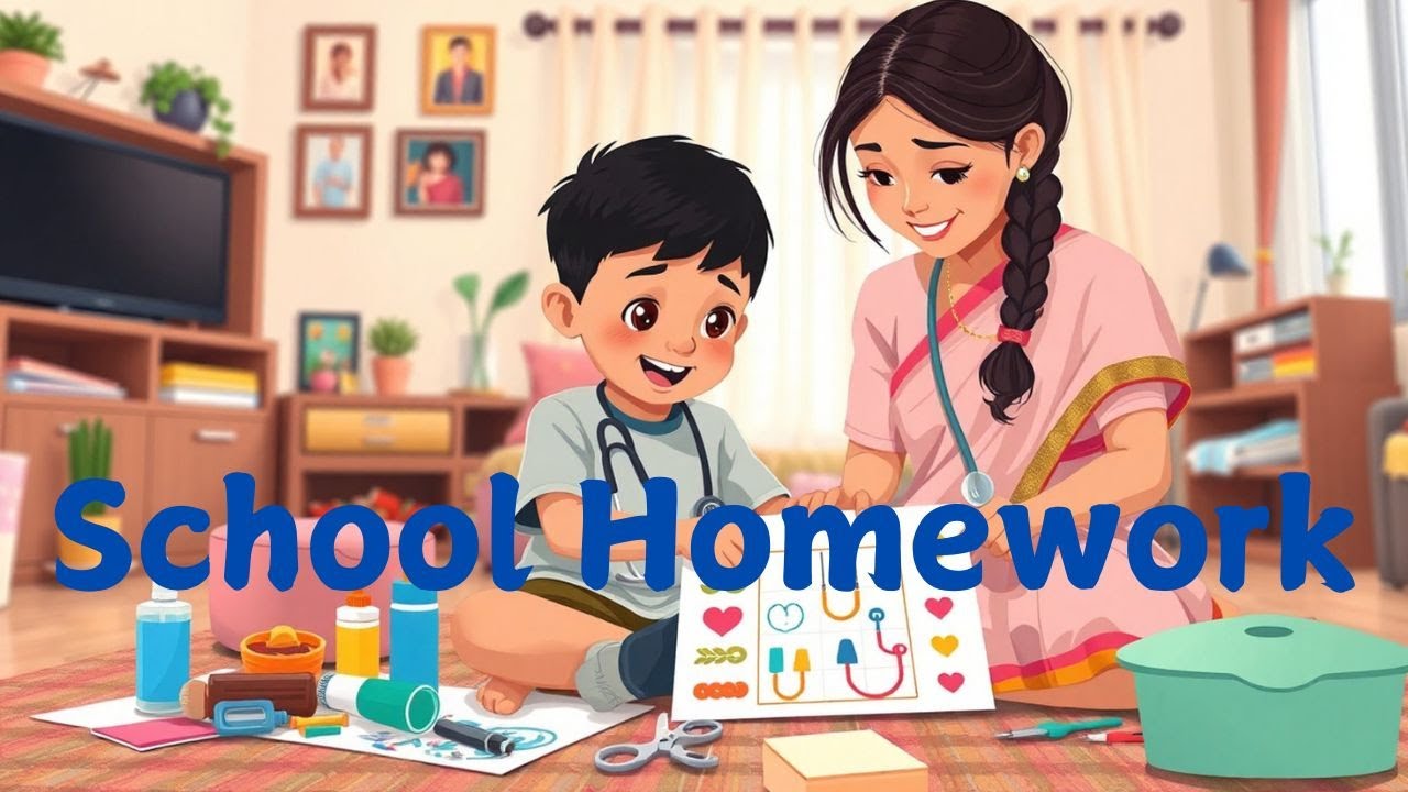 School Homework | Kids Inspiring Homework Story | A Lesson for All Kids ...