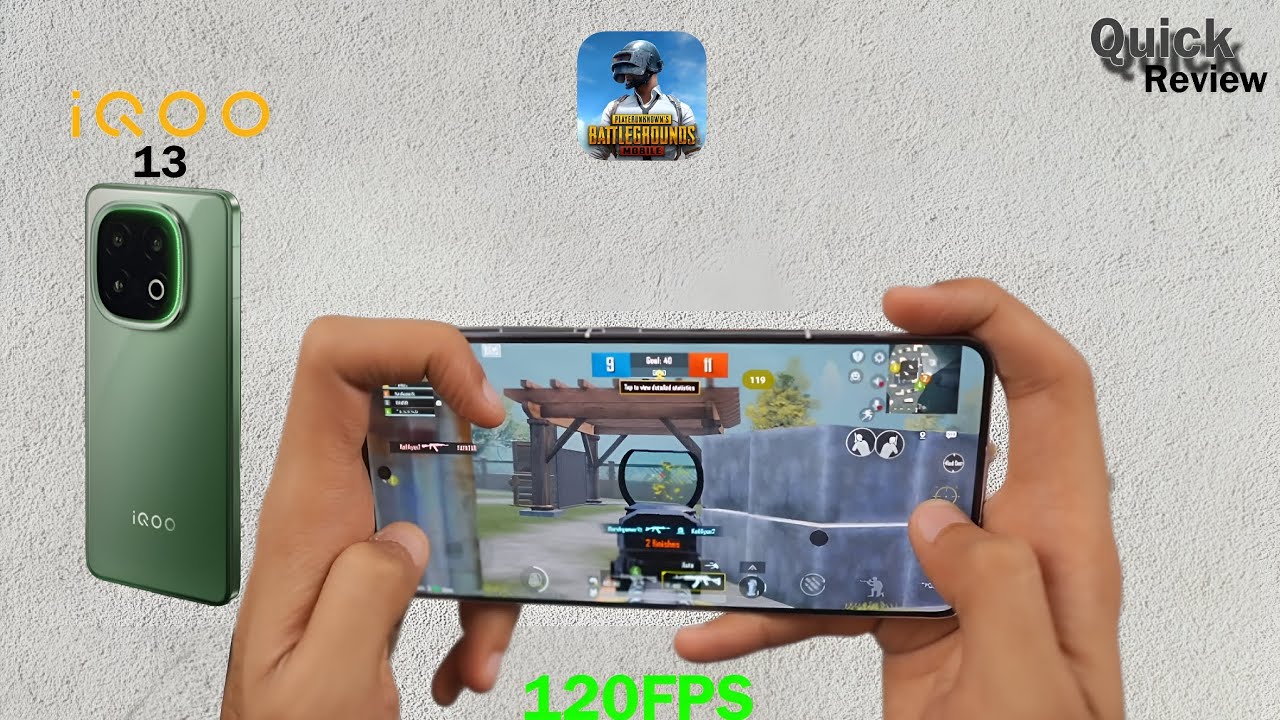 iQ00 13 - Pubg Test With 120FPS & Heating Meter - YouTube