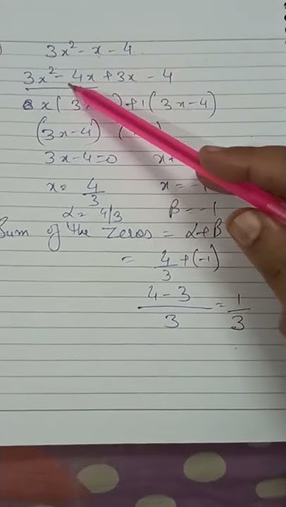 Polynomials (Find the relationship between zeros and coefficient) | Class -10 | Maths - YouTube