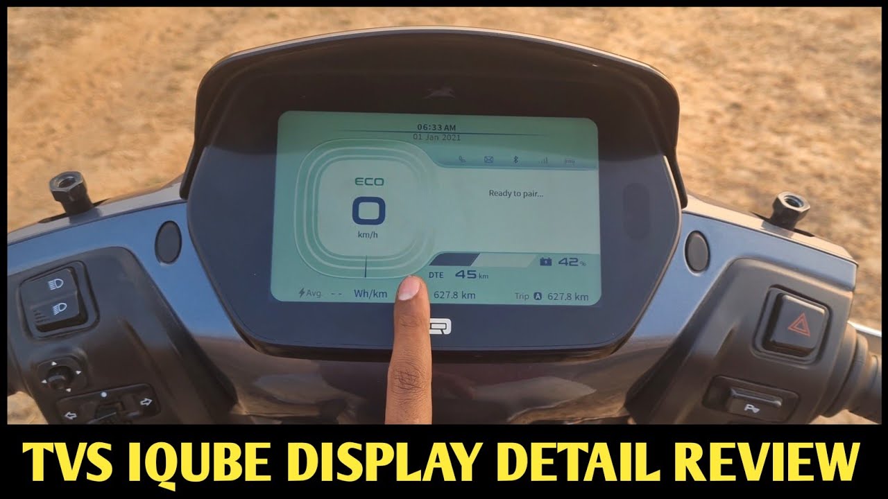 TVS IQube Display Detail Full Review | TVS IQube Screen Features | TVS ...