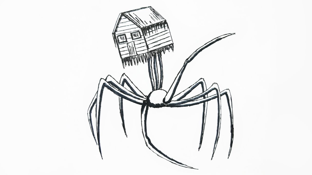How to draw a House headed Monster - YouTube