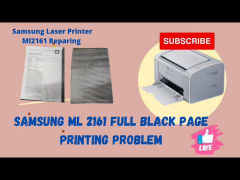 Samsung Ml 2161 full black page Printing - YouTube