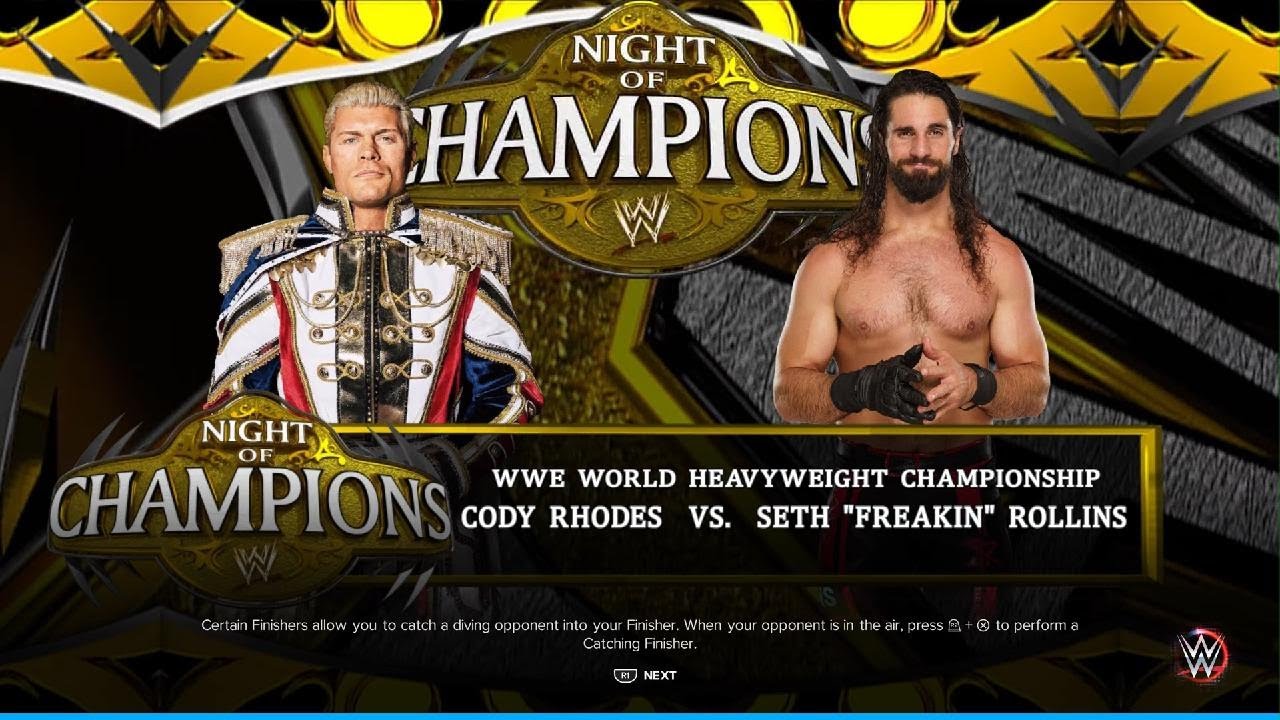WWE 2K23 Cody Rhodes Vs Seth Rollins World Heavyweight Champion - YouTube