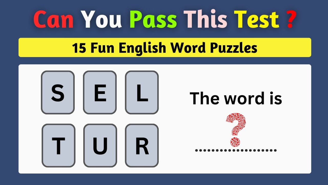 A Fun English Word Quiz For A Fun Saturday Afternoon - YouTube