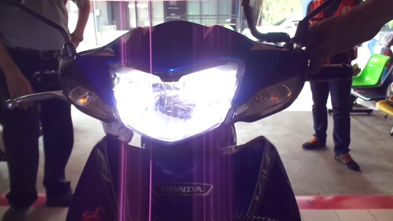 Wave LED 110i ปิดเปิดไฟหน้า - YouTube
