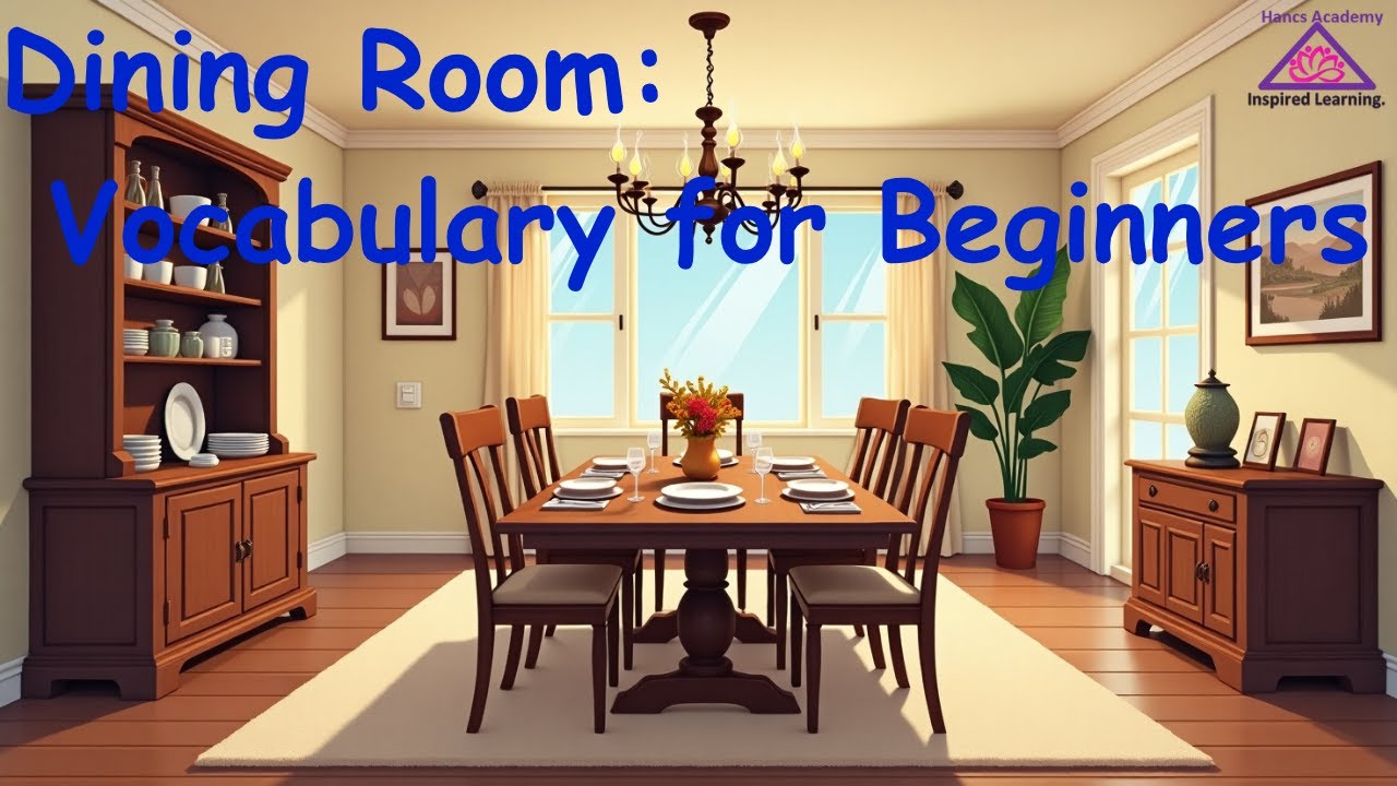 Lesson 1 Dining Room Vocabulary for Beginners Learn English with the ...