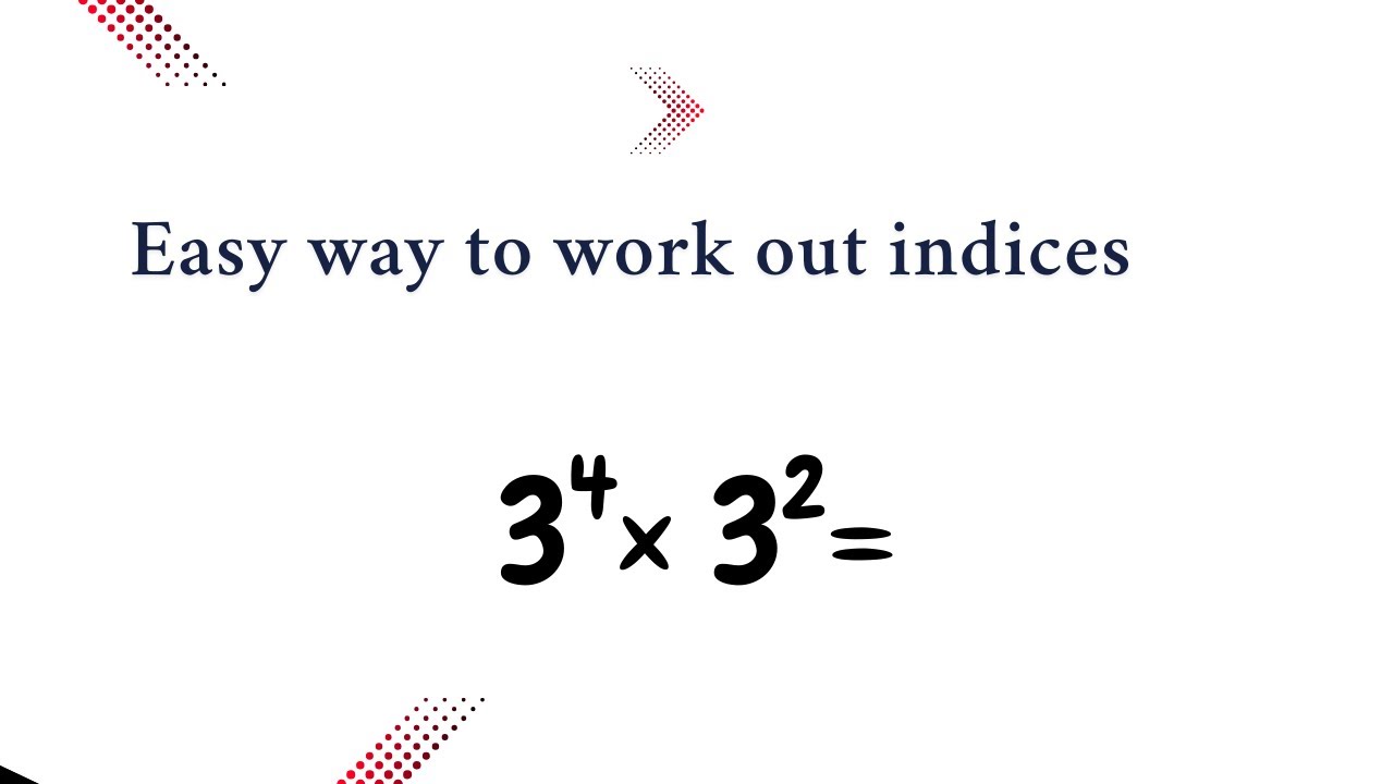 Proven method to work out the indices -Mathematics indices and ...