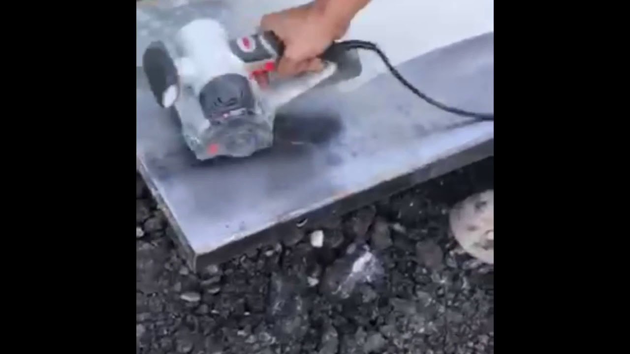 Porter Cable Restorer removes concrete on wood and metal forms - YouTube