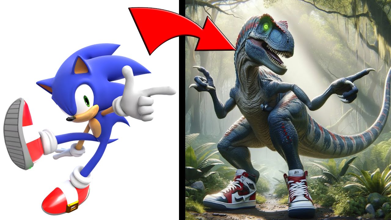 SONIC the Hedgehog ALL CHARACTERS as DINOSAURS 2024 - YouTube