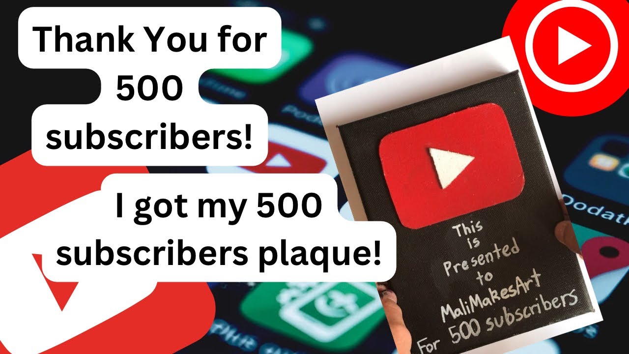 I made a DIY 500 YouTube plaque - YouTube