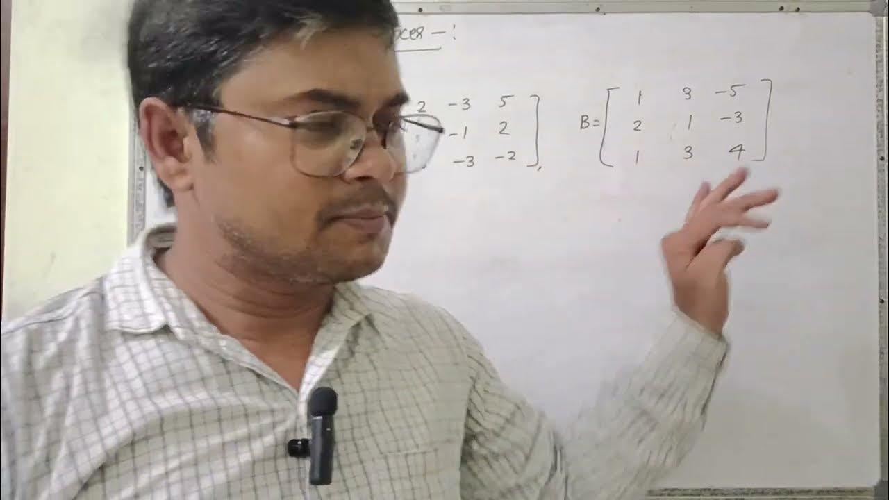 Class 12 | Maths | matrices | Lecture 3 | Operation on matrices - YouTube