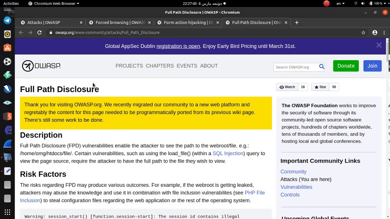 OWASP 14-Full Path Disclosure - YouTube