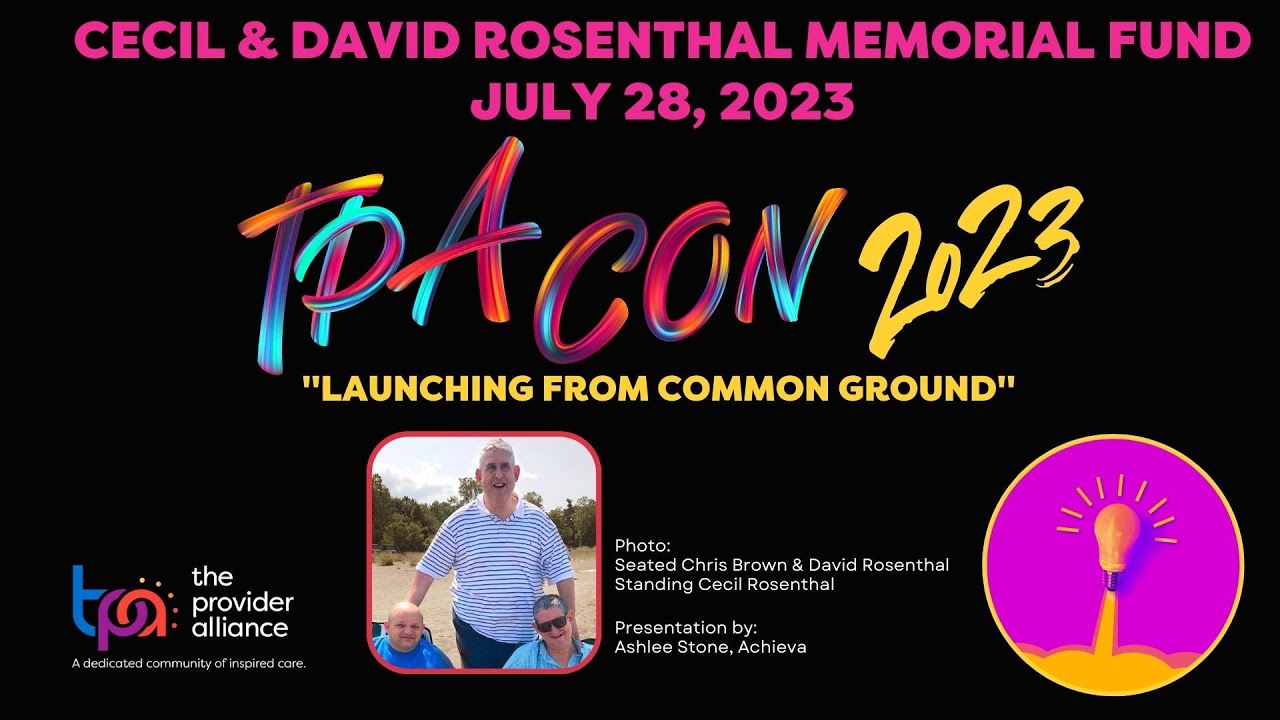 TPA Con 2023 Cecil & David Rosenthal Memorial Announcement - YouTube