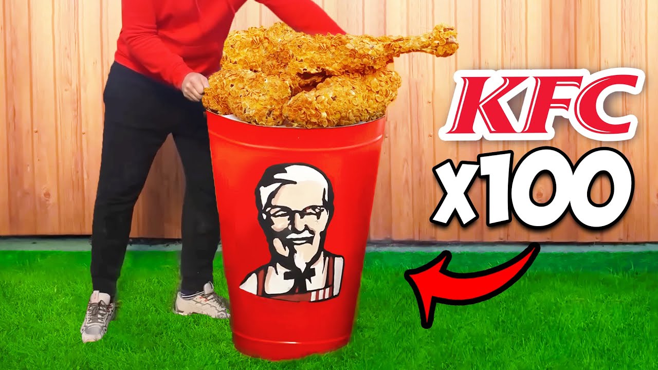 Géant KFC Bucket | Comment fabriquer le plus grand pilon KFC DIY au ...