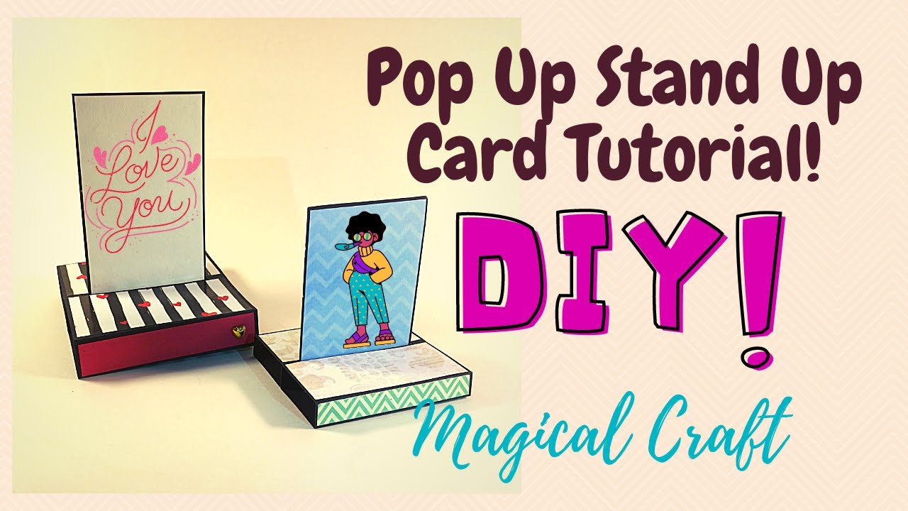 Pop Up Stand Up Card Tutorial | Fun Fold DIY | Magical Craft - YouTube