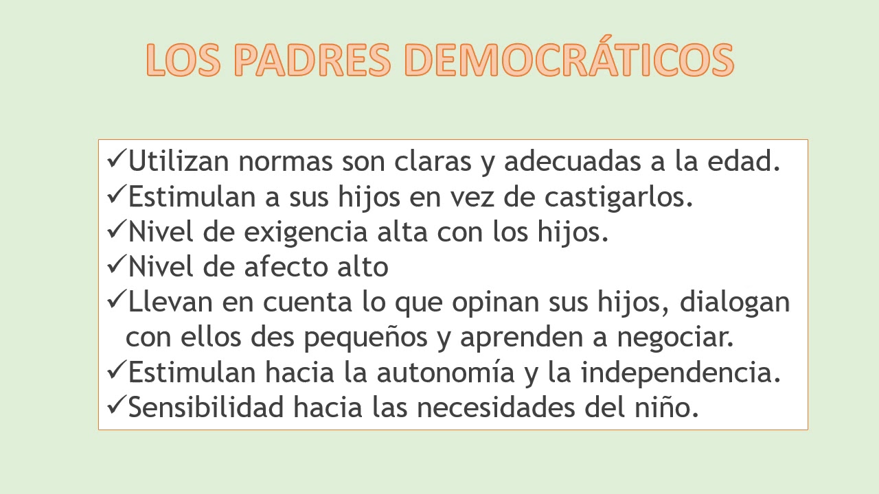 crianza positiva estilo de padres democráticos - YouTube