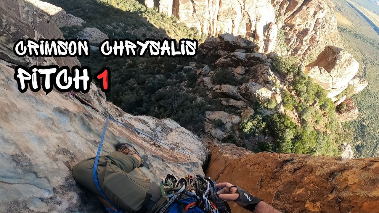 Crimson Chrysalis Pitch 1 Red Rock Climb - YouTube