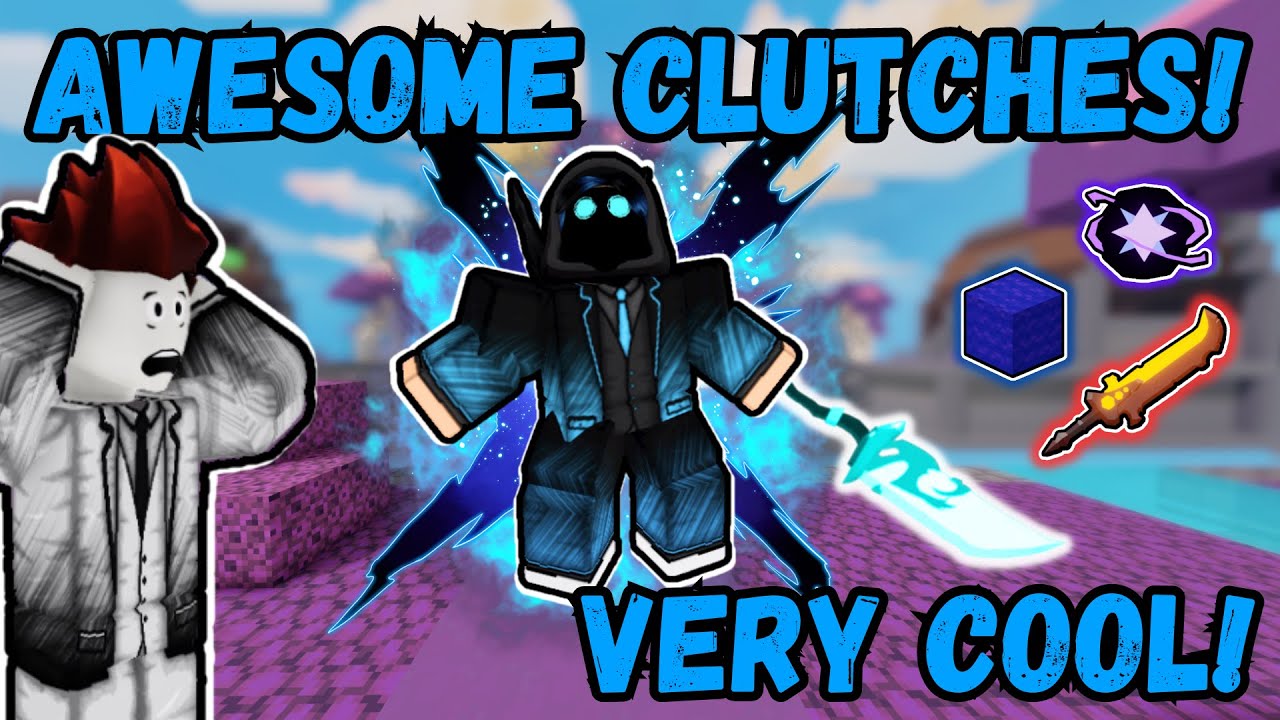 Some More Cool Clutches Roblox Bedwars Youtube